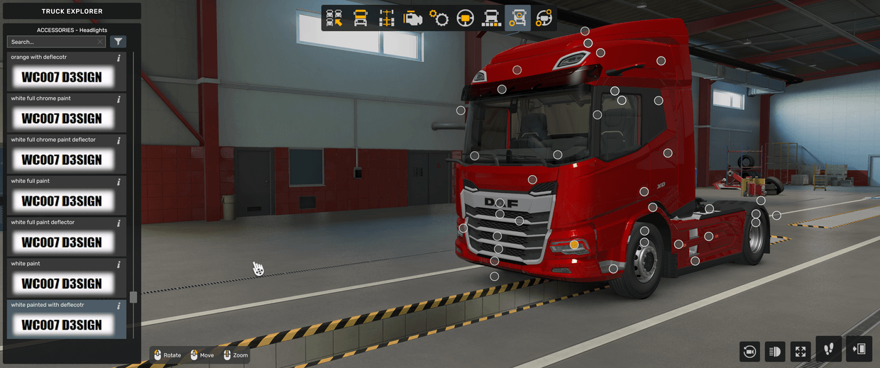 [front lights tuning part] DAF XD deflector for headlights