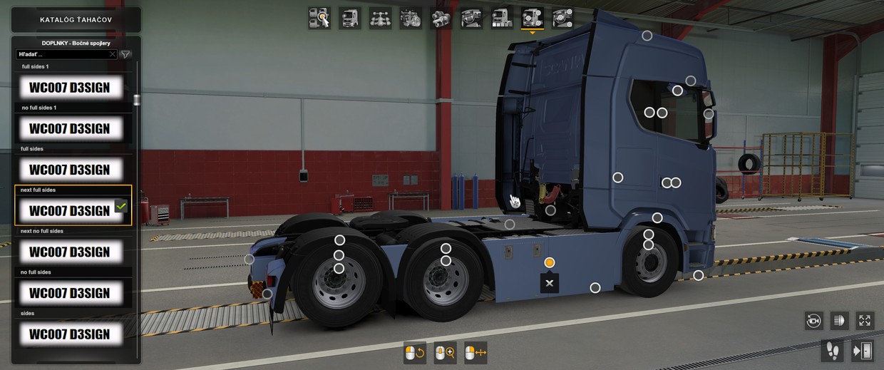 [sideskirts tuning part] Scania NG sideskirs with toolbox