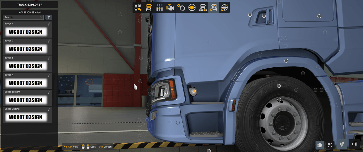 ˇ [rled tuning part] Scania NG Led badge slots for liquid cover