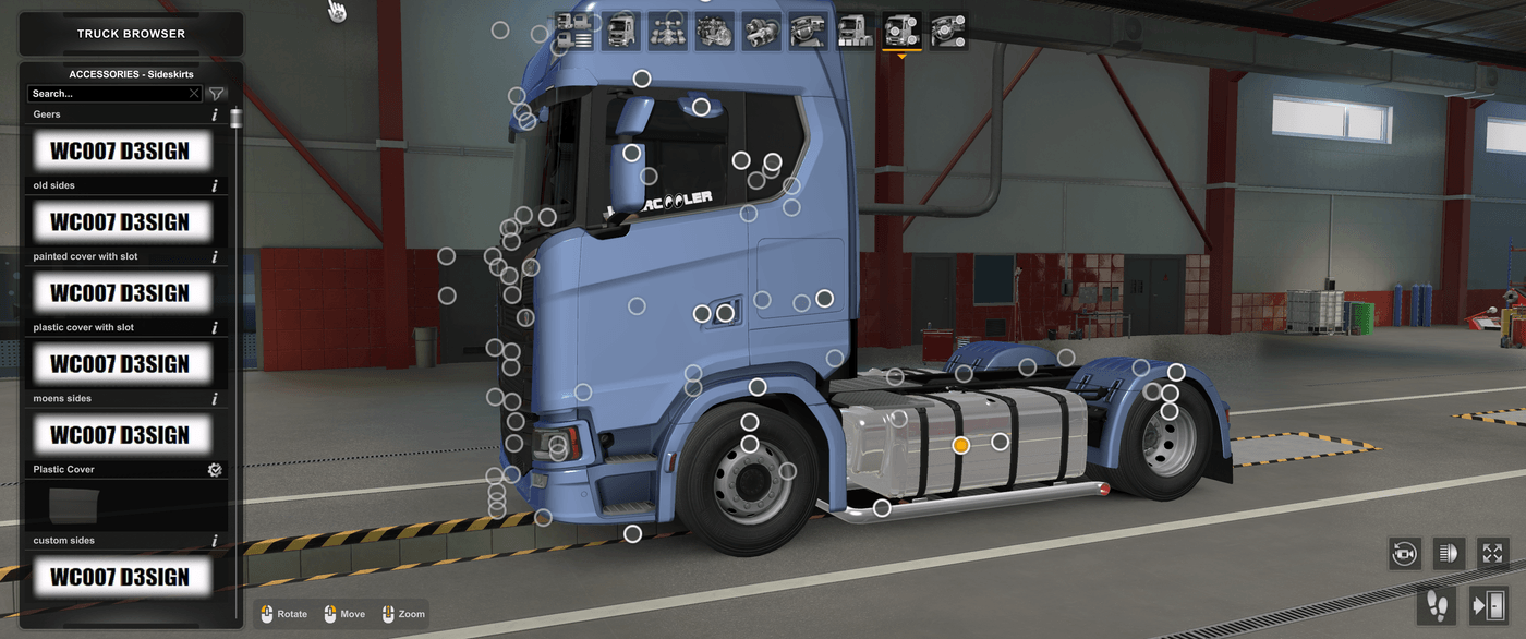 ;*[air tuning part] Scania NG rear fender Geers plate