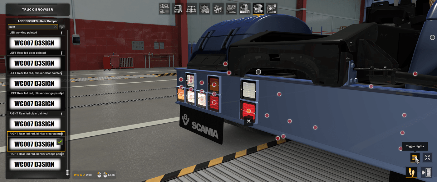 [door steps tuning part] Scania NG Painted step cover