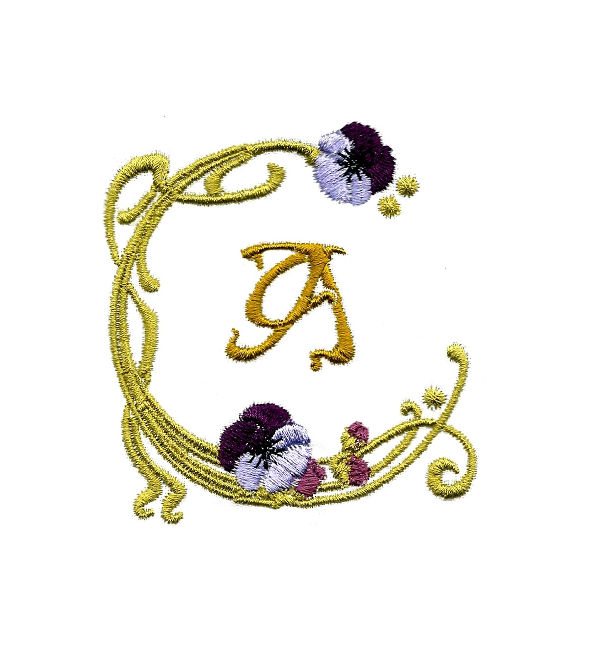 Nouveau Pansy Monograms