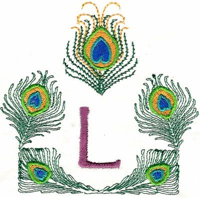 Peacock Feather Monograms