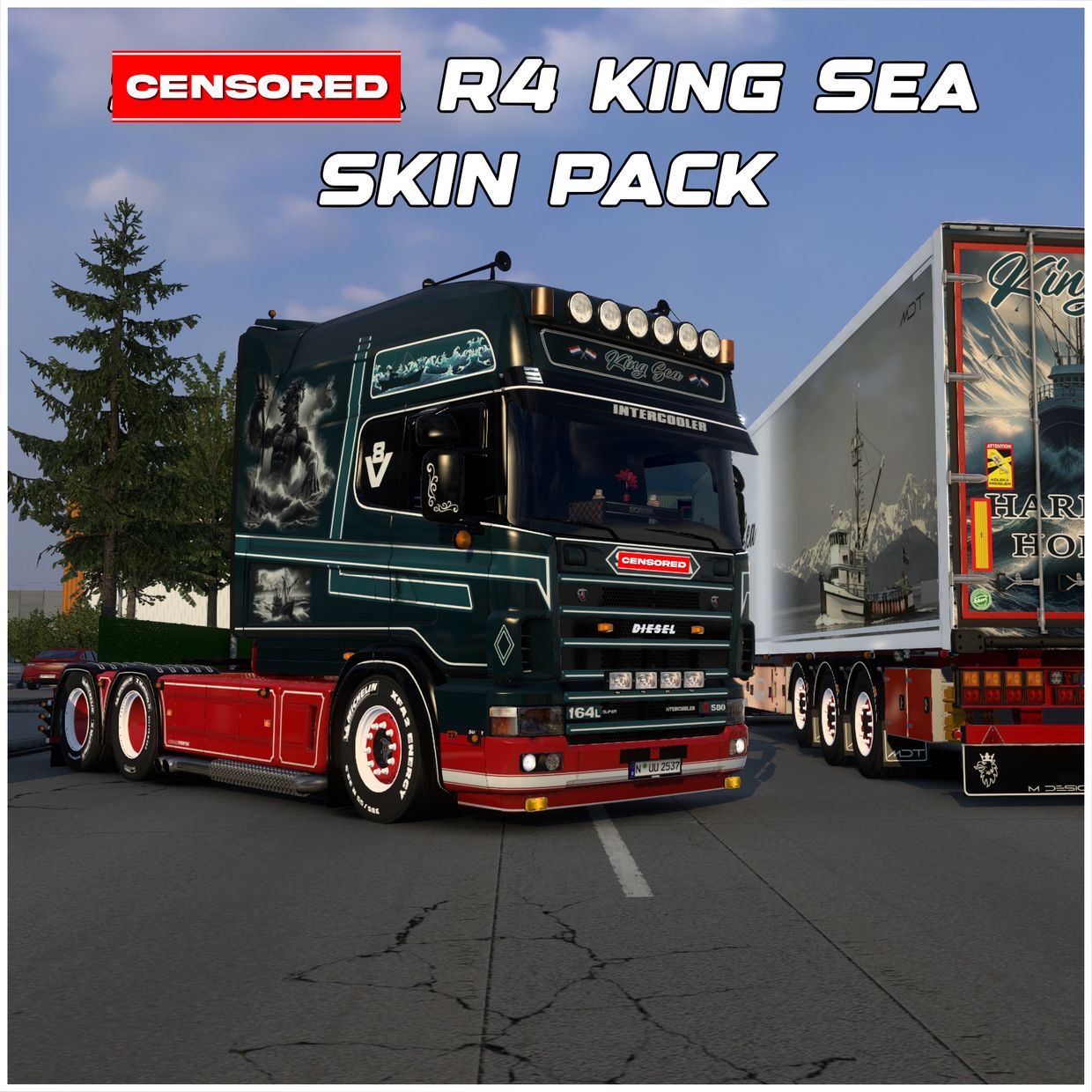 SKIN PACK R4+T4 (RJL) + EKKERI RIGID ADDON | KING SEA | ETS2 MOD MDT