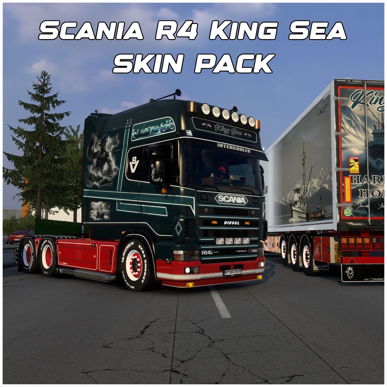 SKIN PACK SCANIA R4+T4 (RJL) + EKERI RIGID ADDON | KING SEA | ETS2 MOD MDT
