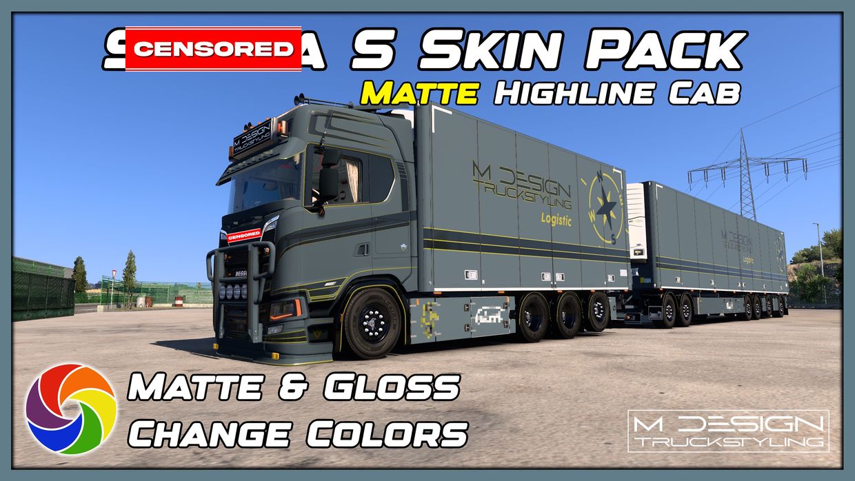 S MEGA SKIN PACK MATTE & GLOSS CHANGE COLORS | ETS2 MOD