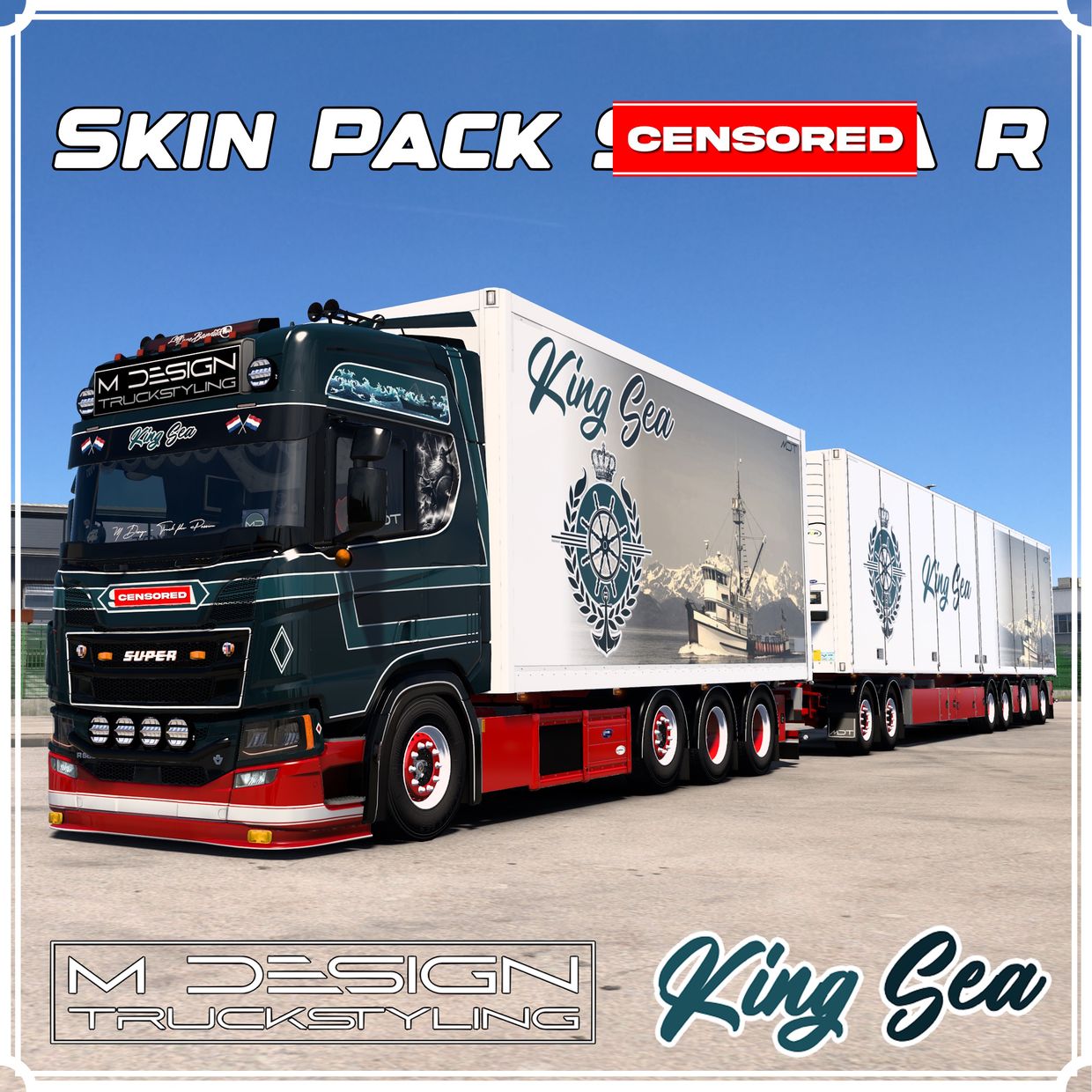 SKIN PACK Scania NextGen R+S + EKERI RIGID ADDON | KING SEA | ETS2 MOD