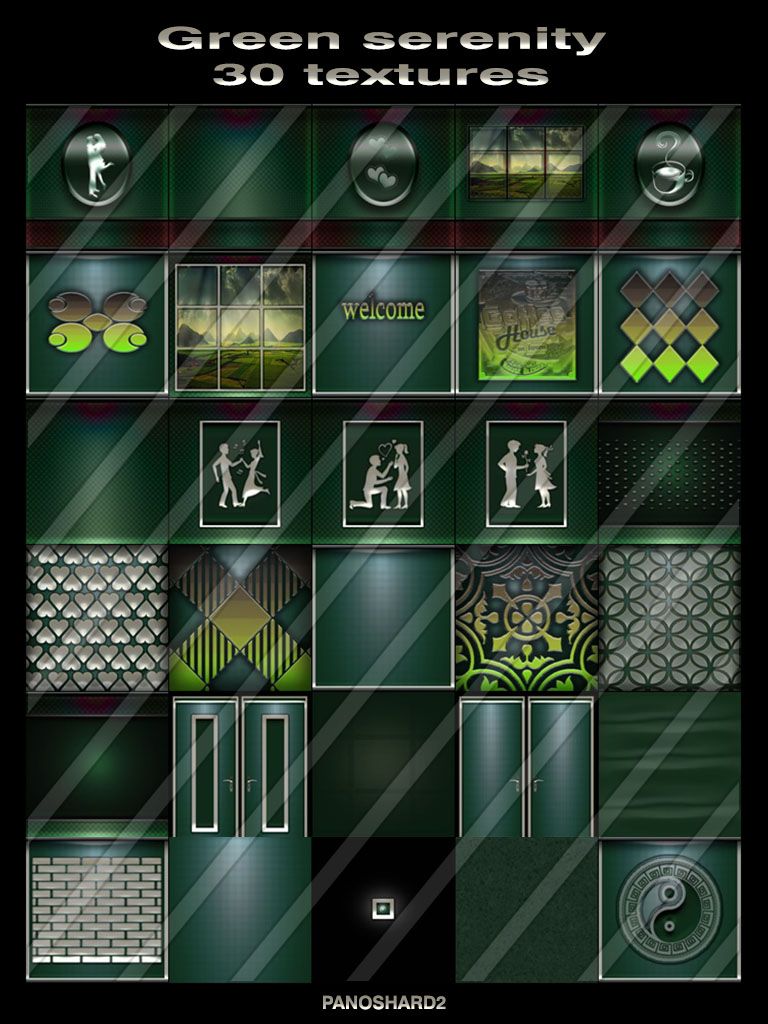 Green serenity 30 textures for imvu