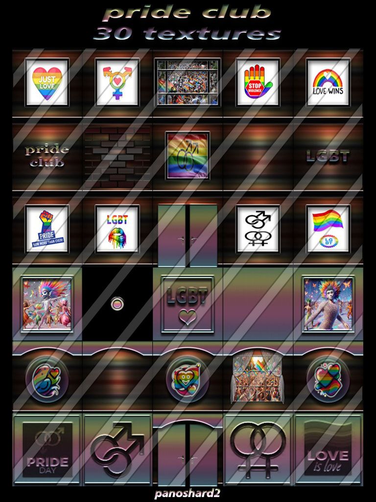 pride club 30 textures for imvu creators