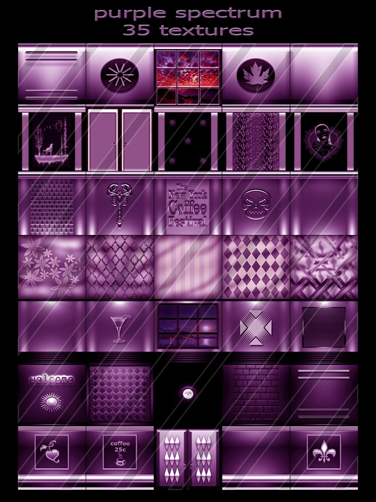 purple spectrum 35 textures for imvu new pack
