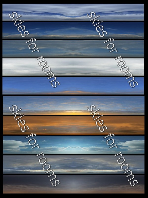 Ten textures skies 512x256 for imvu rooms
