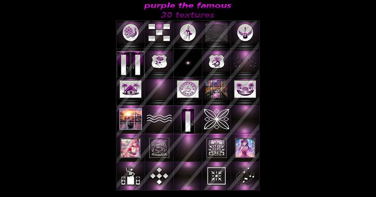 purple the famous 30 textures for imvu creators