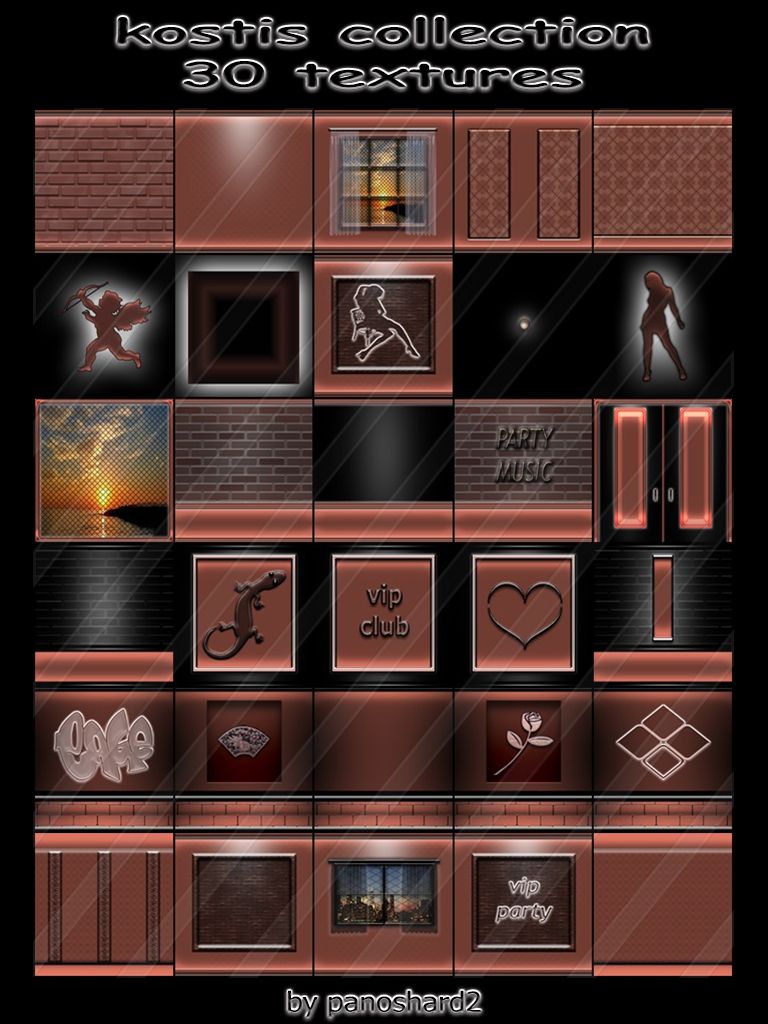 Red collection N 30 textures for imvu