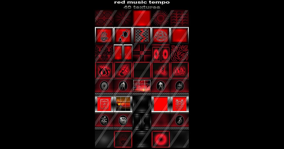 red music tempo 40 textures for imvu