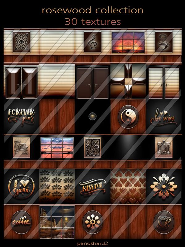 rosewood collection 30 textures for imvu