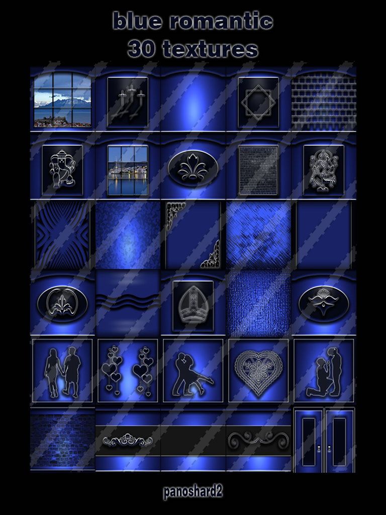 blue romantic 30 textures for imvu
