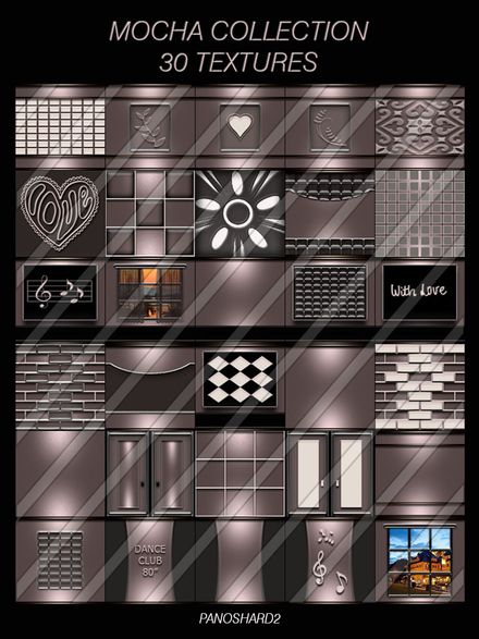 two colors of clubs 30 textures for imvu