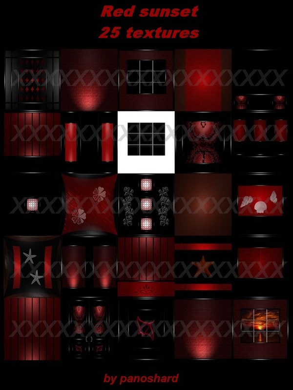 Red sunset 25 textures for imvu