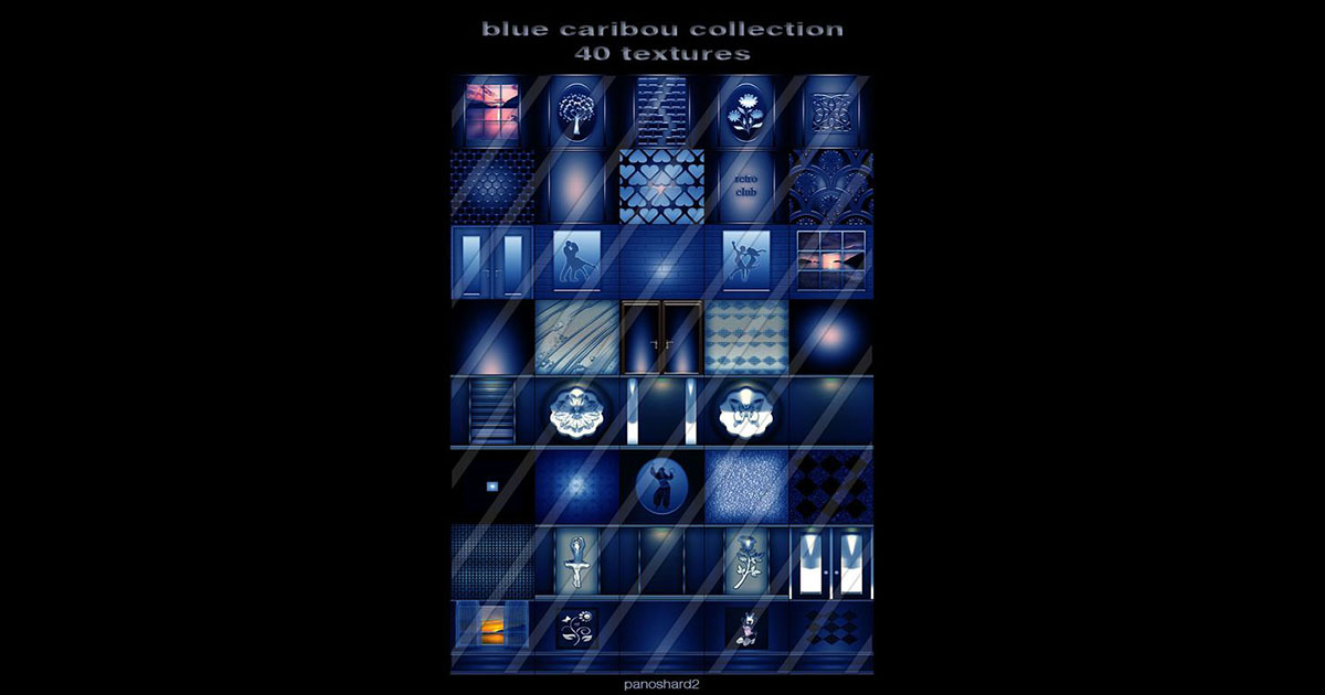 blue caribou collection 40 textures for imvu creators