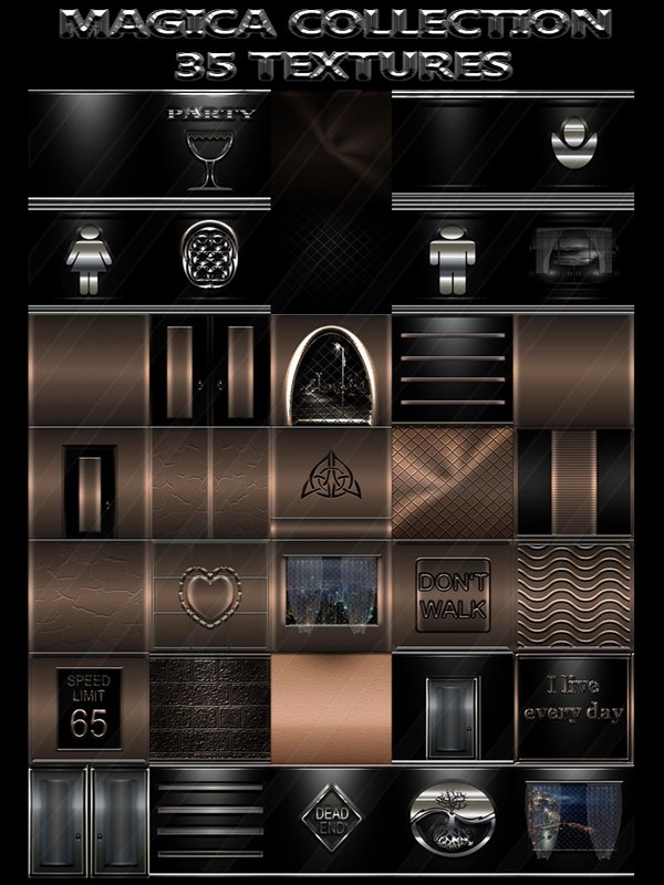 silver highlights 30 textures for imvu