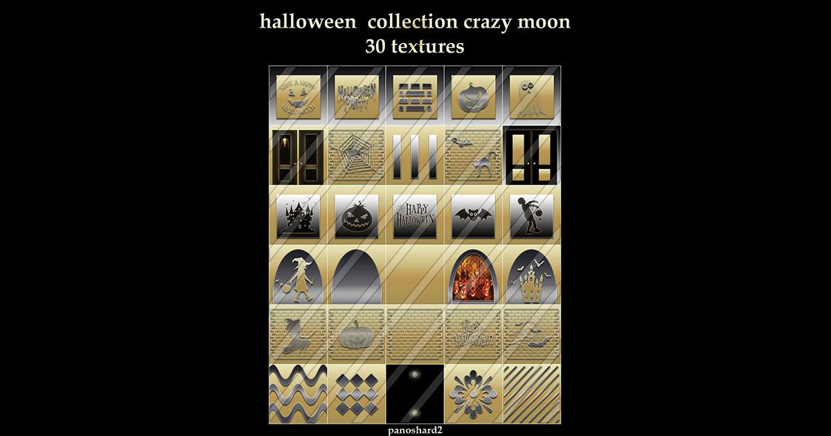 halloween collection crazy moon 30 textures new pack for imvu creators