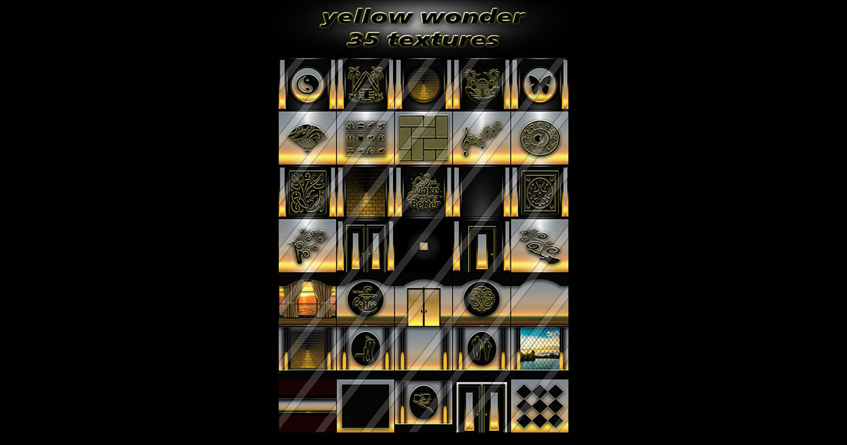 yellow wonder 35 textures for imvu