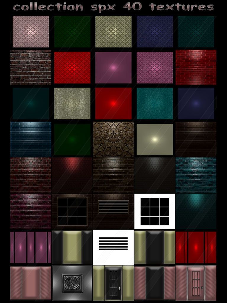 collection spx 40 textures (floor - wall - brick - windows - doors) for ...