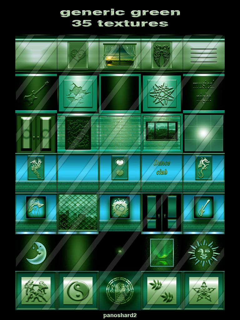 generic green 35 textures for imvu