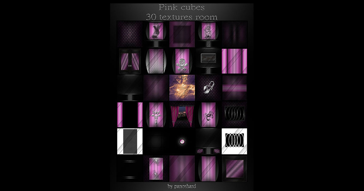 pink cubes 30 textures for imvu creators