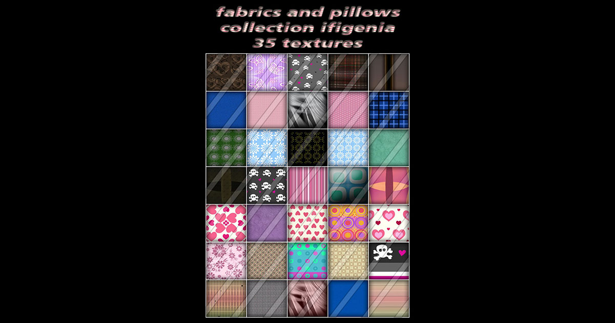 fabrics and pillows collection ifigenia 35 textures new pack for imvu ...