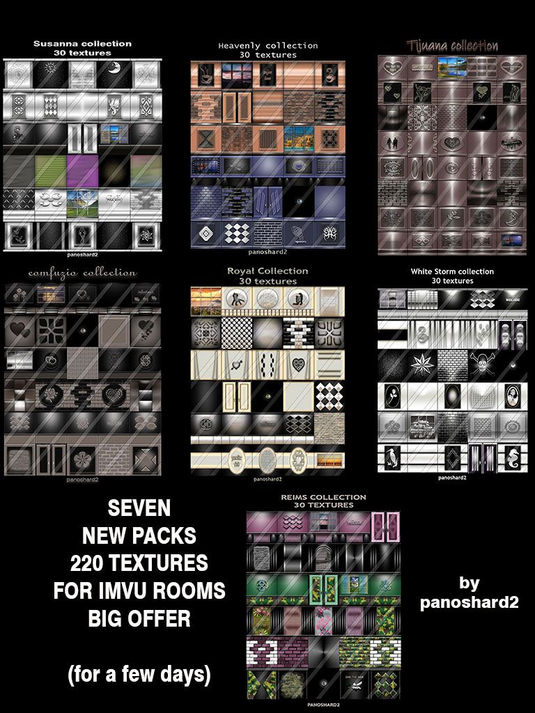 two colors of clubs 30 textures for imvu