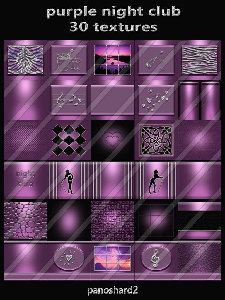 purple night club 30 textures for imvu