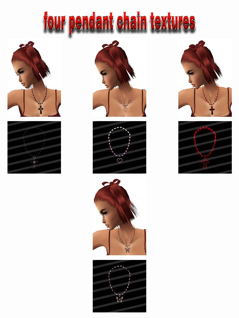 four pendant chain textures