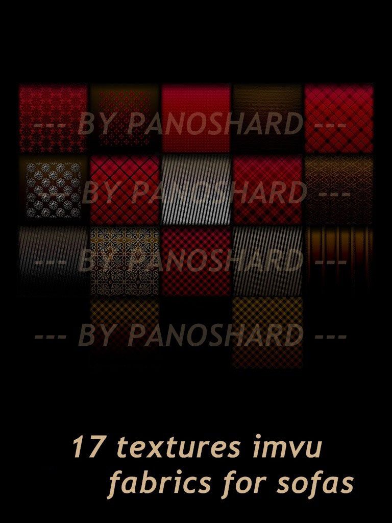 17 textures fabrics sofas for imvu