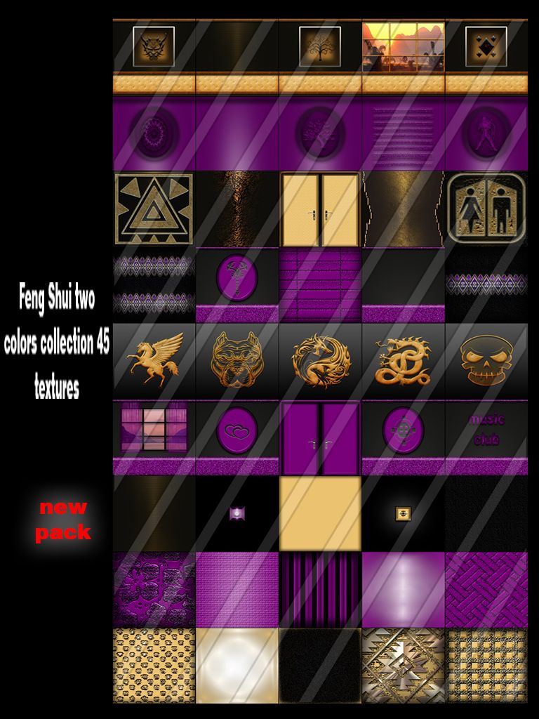 Feng Shui two colors 45 textures
