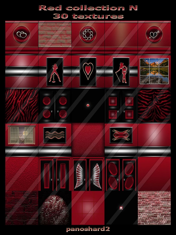 Red collection N 30 textures for imvu
