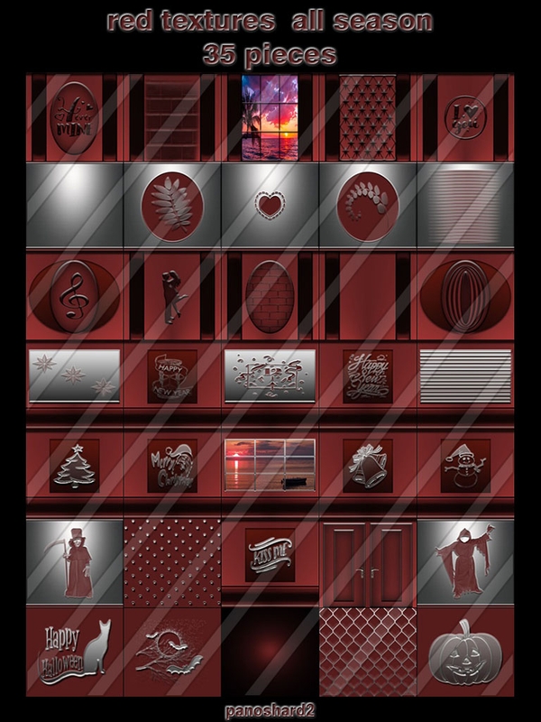 red textures all season 35 textures for imvu