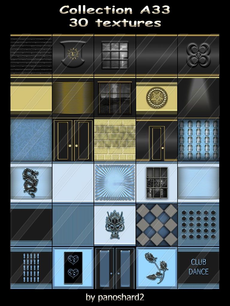 blue metal collection 30 textures for imvu