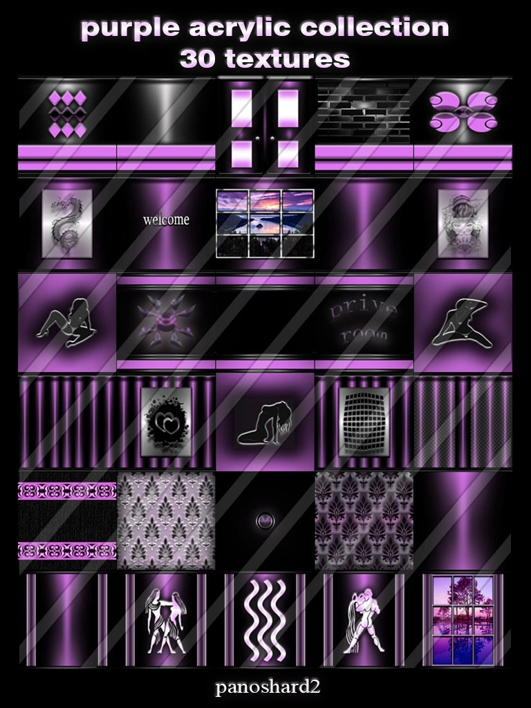 purple acrylic collection 30 textures