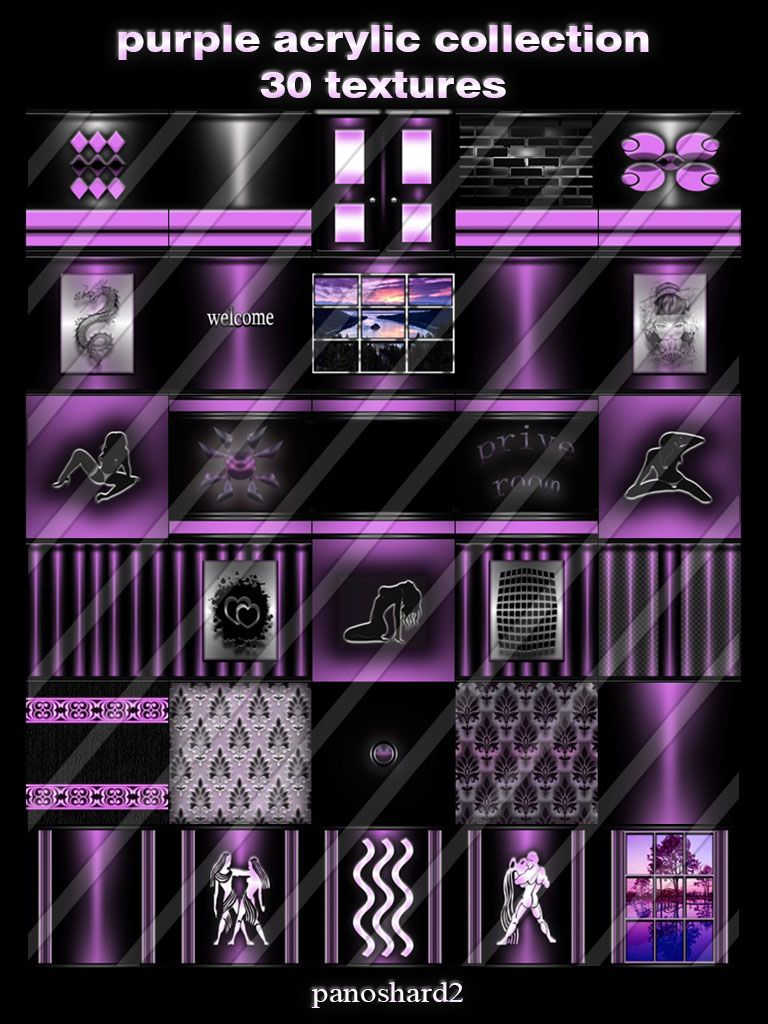 purple collection pd 25 textures for imvu