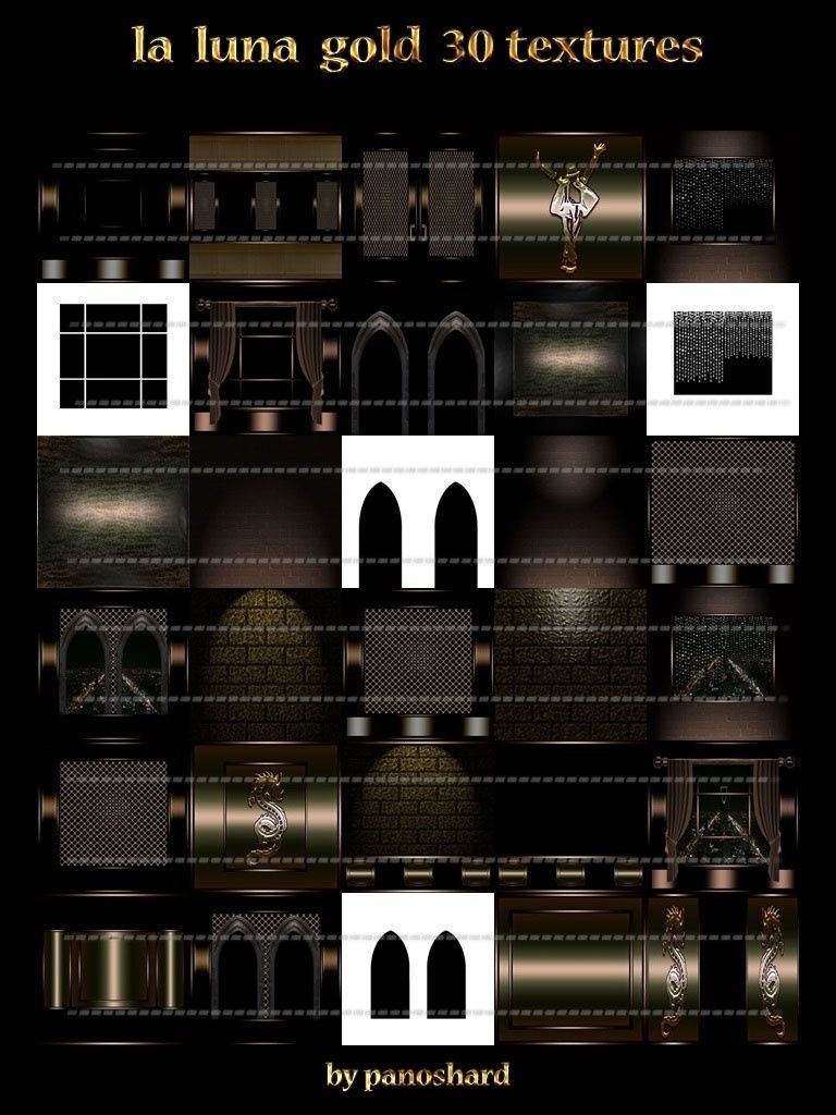 La luna gold 30 textures for imvu