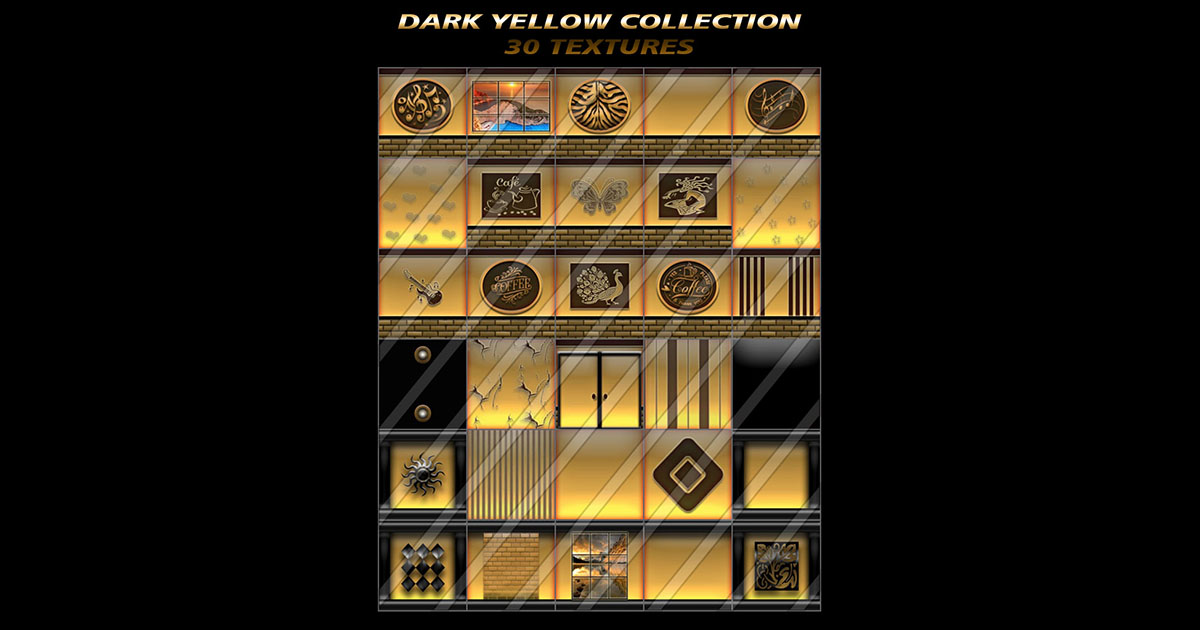 DARK YELLOW COLLECTION 30 TEXTURES FOR IMVU
