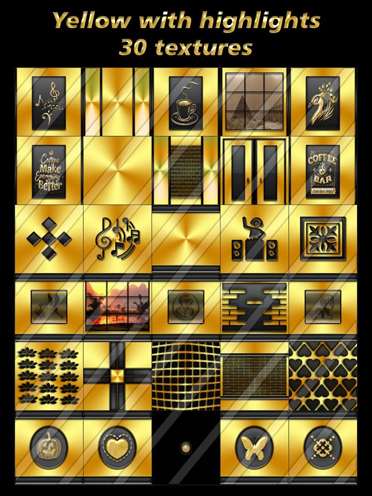 Yellow with highlights 30 textures for imvu creators rooms