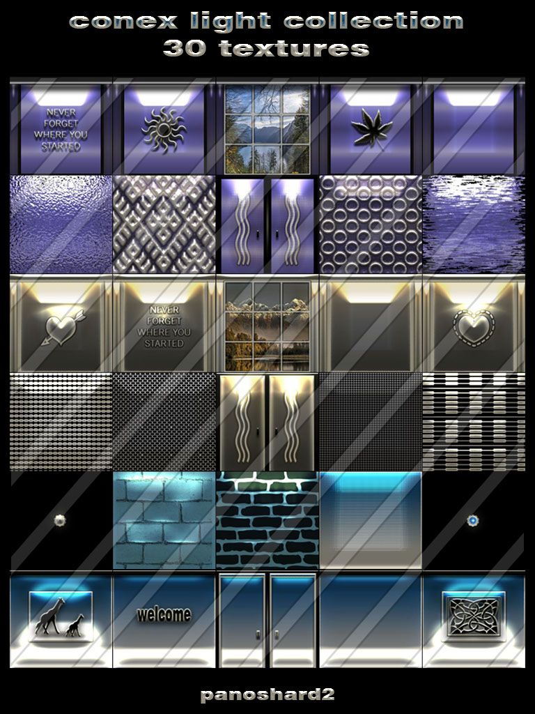 conex light collection 30 textures for imvu