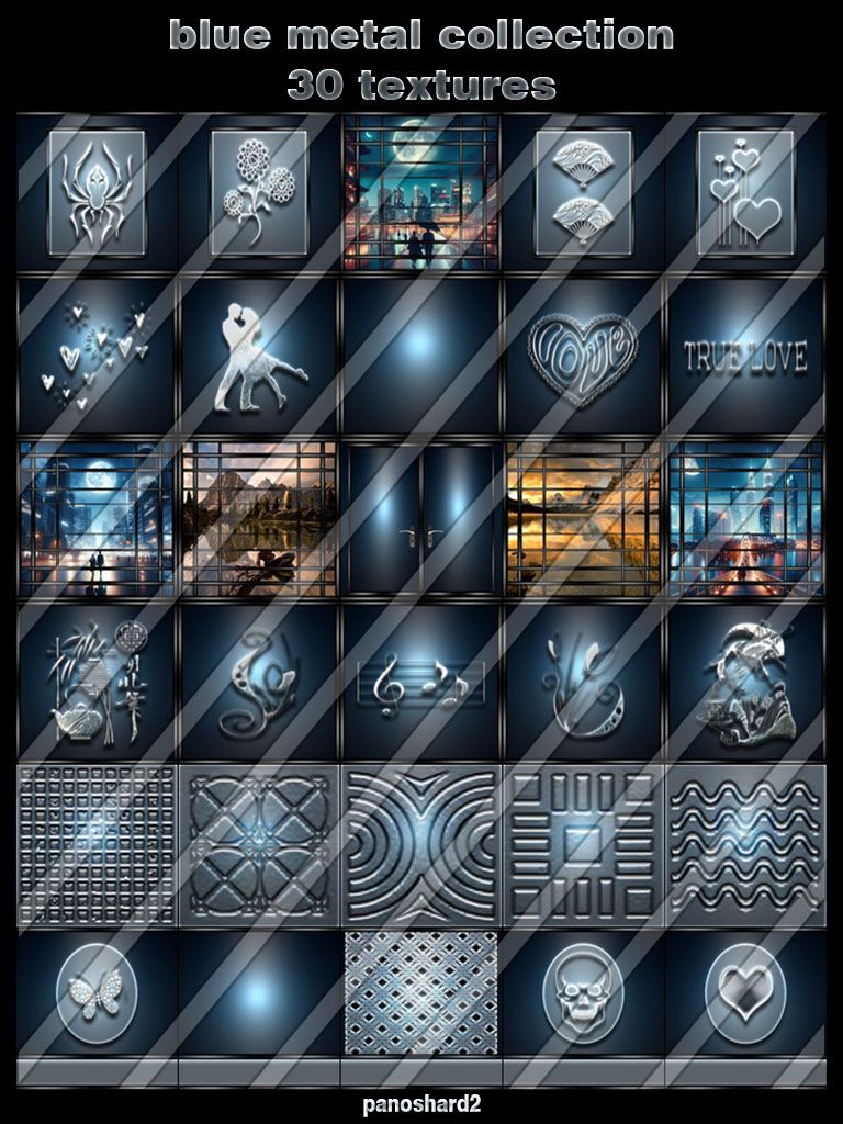 blue metal collection 30 textures for imvu