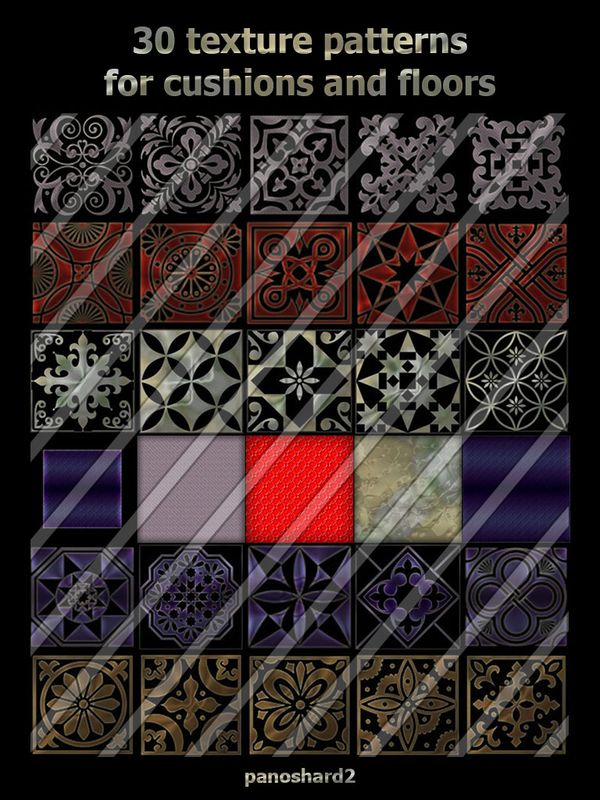 30 texture patterns for cushions and floors