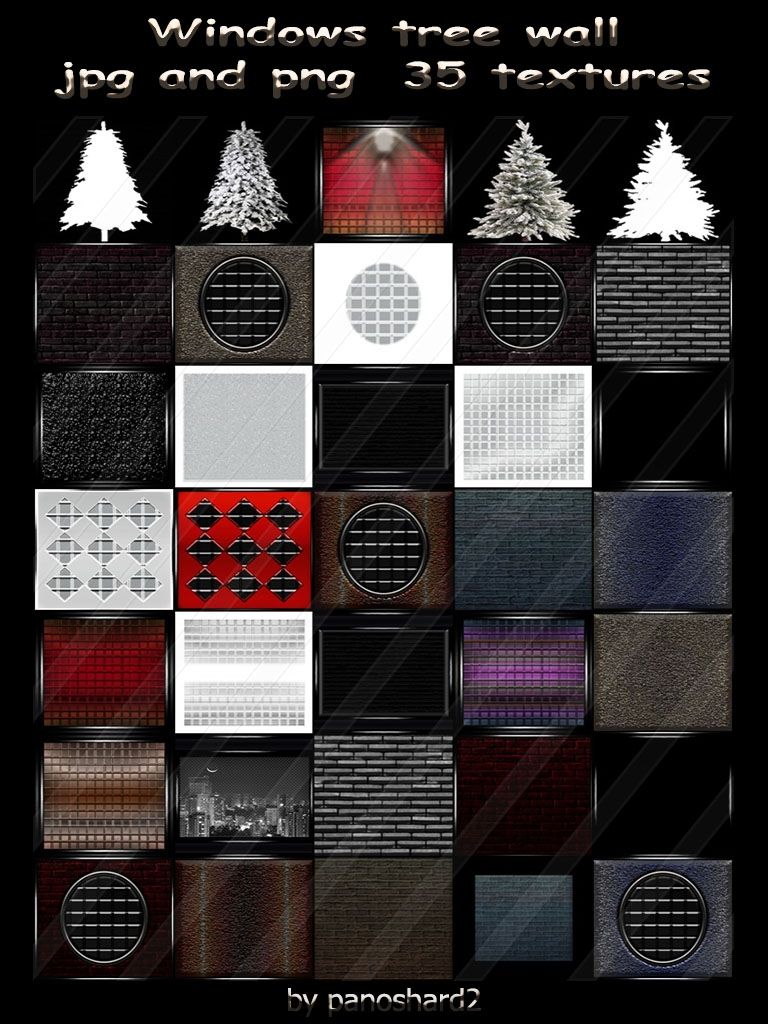 Windows tree wall jpg and png 35 textures for imvu