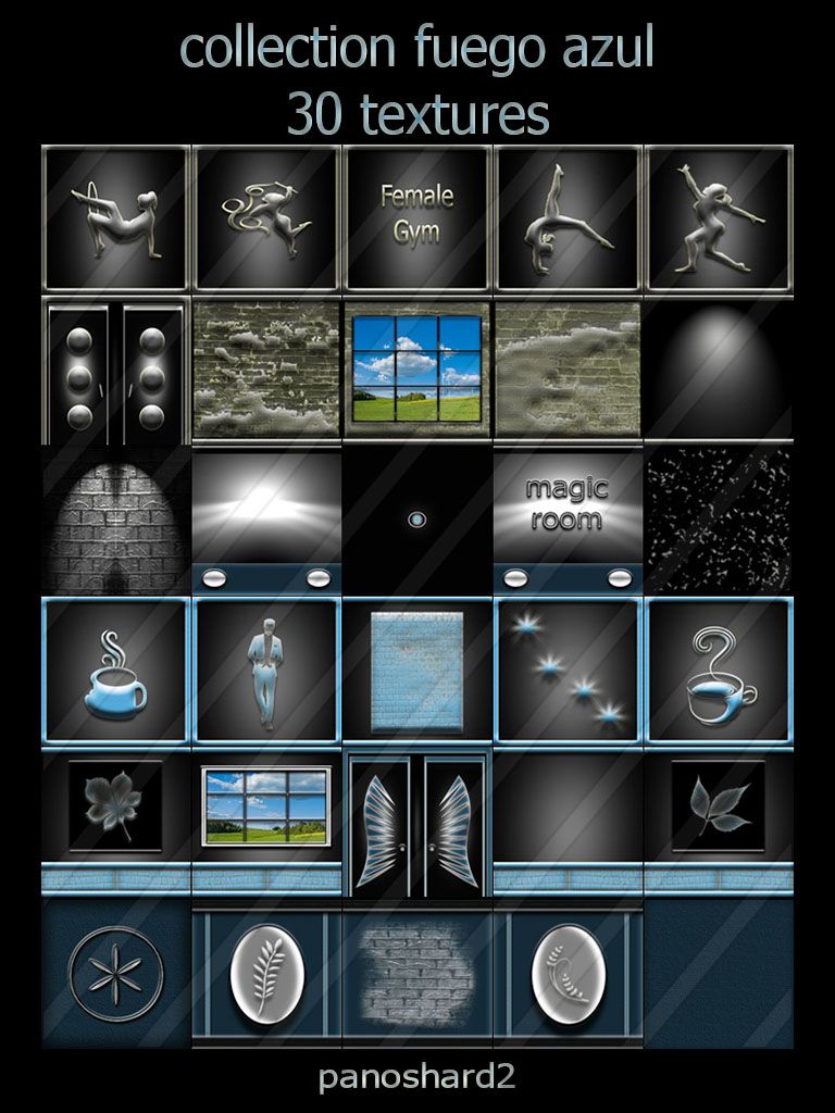 collection fuego azul 30 textures for imvu