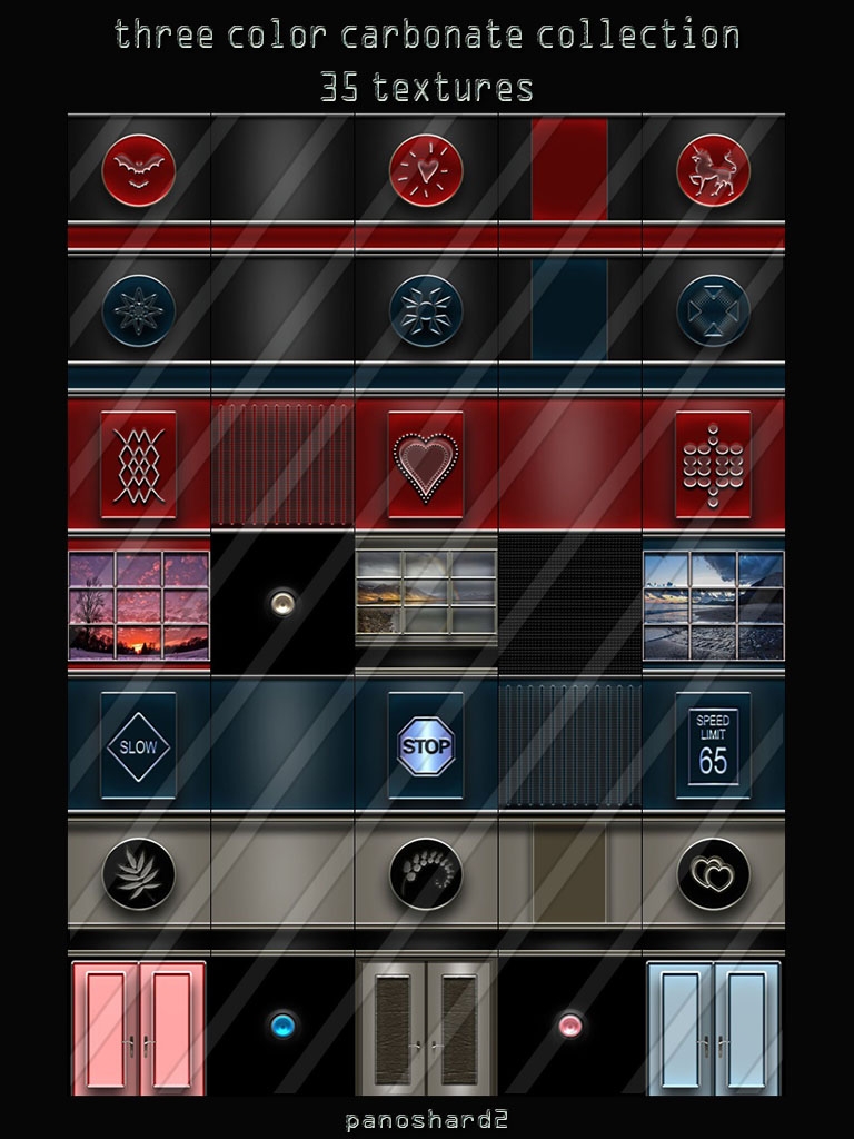 three color carbonate collection 35 textures