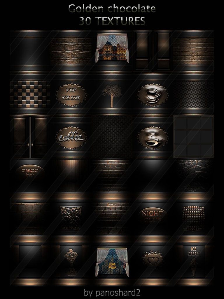 Golden chocolate 30 textures for imvu